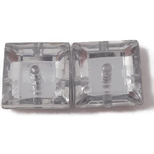 【当日出荷商品】<br>サイズ 0.8×0.8cm_6個入り色 クリスタルクリスタルのビジュー（アクリルビーズ ラインストーン）です。中央に穴が１つ空いていますので、こちらから縫いつける形でリメイク・手芸にご利用ください。石座付...