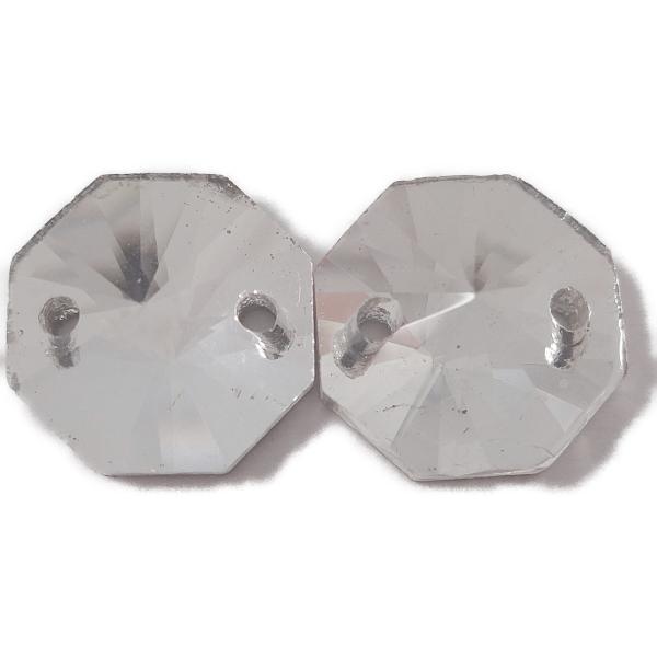 【当日出荷商品】<br>サイズ 1.0cm×1.0cm_10個入り色 クリスタルクリスタルのビジュー（ガラスビーズ ラインストーン）です。両脇に穴が２つ空いていますので、こちらから縫いつける形でリメイク・手芸にご利用ください。キ...