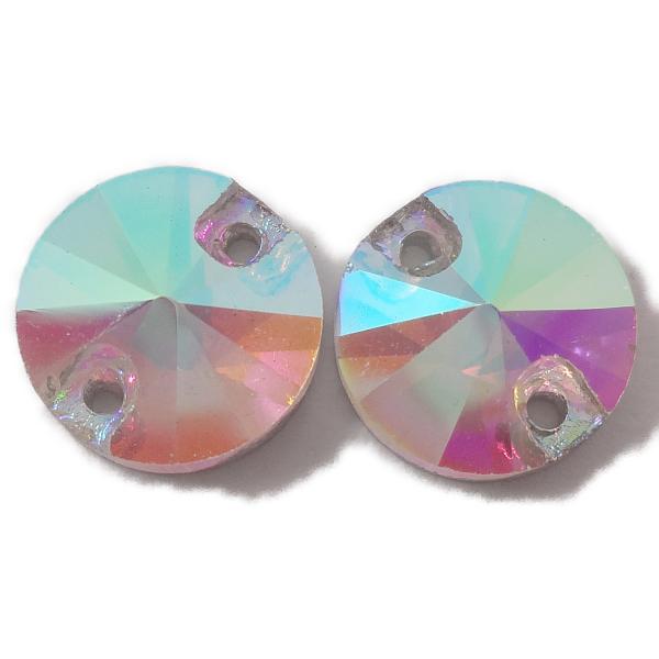 【当日出荷商品】<br>サイズ 0.8cm×0.8cm_14個入り色 クリスタルABクリスタルのビジュー（ガラスビーズ ラインストーン）です。両脇に穴が２つ空いていますので、こちらから縫いつける形でリメイク・手芸にご利用ください...