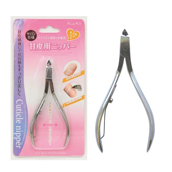 軽量でコンパクトサイズのハンドルが握りやすいキューティクルニッパー。手になじみやすく、細かいところまでキレイに処理をすることができます。商品名キューティクルニッパー　ACS901JANコード4537715611475素材本体：ステンレス　キ...