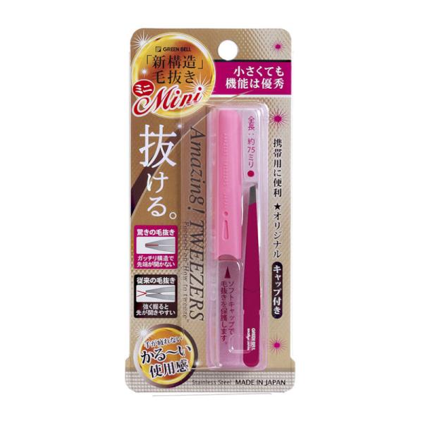短い毛・細い毛・太い毛も抜ける！ムダ毛を確実に捉える「新構造」。抜くことを追求したこだわりの毛抜き。細い毛が切れたり、つかんだ毛が滑って抜けない。そんな毛抜きの悩みを解消しました。先合わせ部分は確実にピタリと密着する構造です。面でしっかりと...