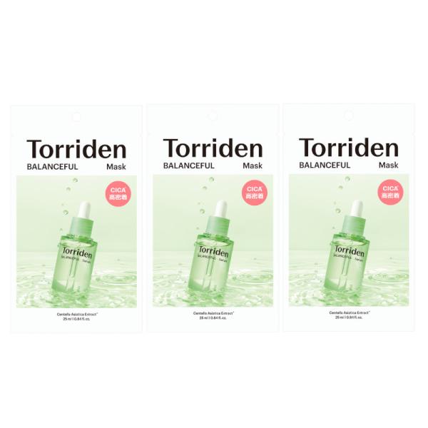 【BALANCEFUL CICA MASK】肌に触れた瞬間からやさしくケアヴィーガンセルロースシートで水分シカ密着ケア ●内容量：25ml×3枚