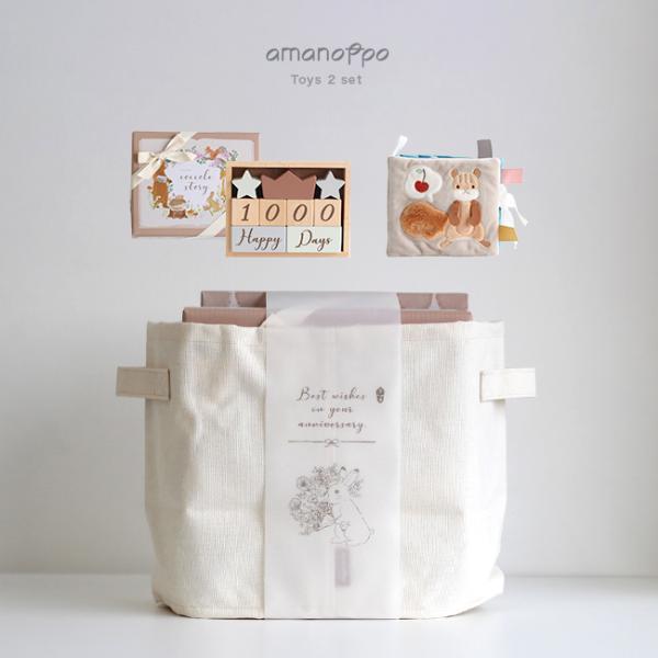 ［ここりー］成長の記録や記念日の写真撮影にぴったりのカレンダーブロック。365日の日付、身長、体重、時間などが表現できる、4桁の数字と英語と、それを彩る星と王冠の9ブロックがセット。［ふんわりえほん］触るとシャカシャカ音がする布製のソフトブ...