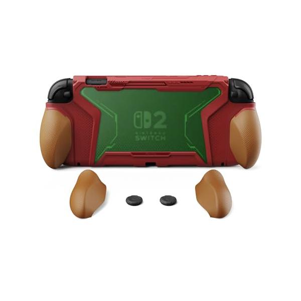 レッド＆オレンジ/-/XJKNTM004・Color:レッド＆オレンジ・パッケージ個数:1・Switch 2専用設計Nintendo Switch 2にぴったりフィットするスリムケース。ポートやボタン、アクセサリーの使用を妨げず、全体をしっ...