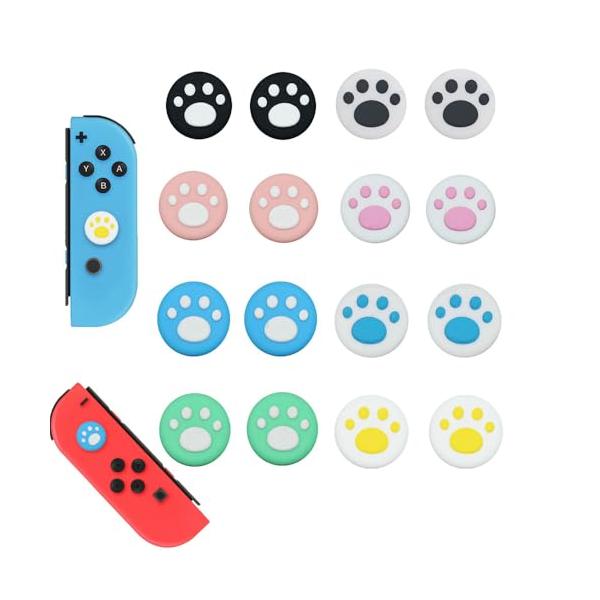 マルチカラー/-/-・高品質素材高品質のシリコン素材で製造され。そのユニークな猫の爪の形状のデザインは、見た目がかわいく、手触りも快適で、長時間のゲームプレイによる指へのプレッシャーと疲労を効果的に緩和します。・素敵なデザイン可愛いデザイン...