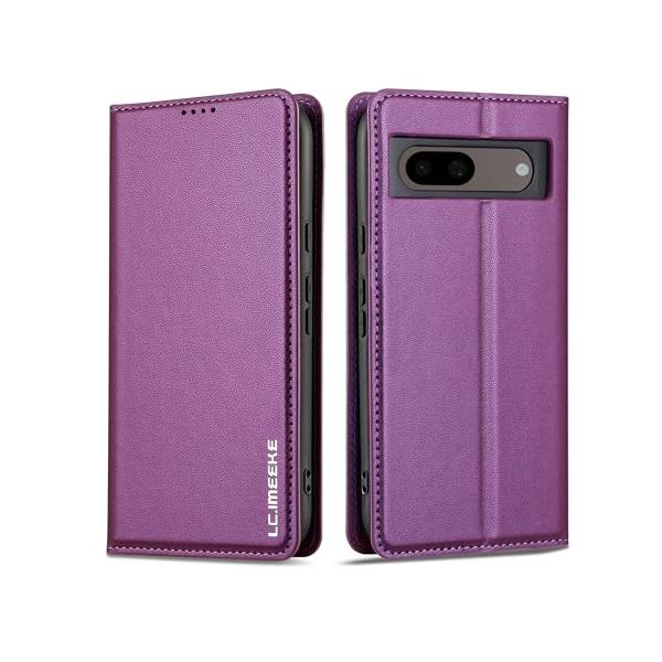 パープル/Google Pixel 8A/-・Size:Google Pixel 8AColor:パープル・1詳細設計:Google Pixel 8A ケース・カバー.手帳型 ベルトなし マグネット・2上質設計（高品質のPUレザー）＋（柔軟...