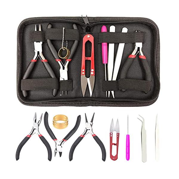 DIYクラフト、ビーズ製作、ジュエリー製作、イヤリング、ネックレス、ブレスレット、チャーム、アンクレット、ジュエリーの修理に幅広く使用されています・手芸以外にも便利にお使いいただけます。 手作りのネックレスやブレスレット、アクセサリーなどの...