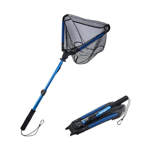 シンプル青/全長：94cm、収納後：44.5cm/-・商品仕樣素材：アルミニウム合金 、展開後の全長：94cm、収納後：44.5cm、枠の形：三角形、重量：約490g 折りたたみ式で、携帯楽々!釣りに行くなら必携のアイテム!・アルミ材質・E...