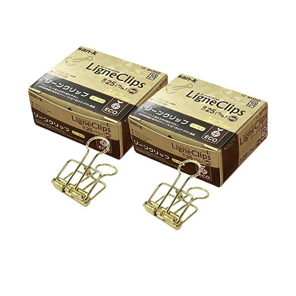 モダンゴールド/20個/LC-MS20GD・Color:ゴールドSize:20個Style:モダン・パッケージ個数:1・使用時サイズW25mm×D33mm×H20mm・入数10個×2箱（計20個）・挟口サイズ25mm・材質スチール、メッキ・...