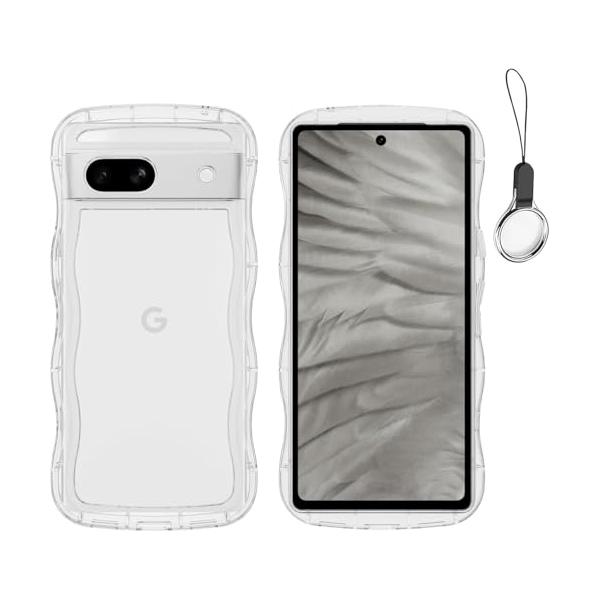 純透明/Pixel 6/Google Pixel 6・Size:Pixel 6Color:純透明・GOOGLE Pixel 6対応ご購入前に、お使いの携帯電話の正しいモデル/サイズしてください。HILEGENER可愛いソフトTPU波状エッジ...