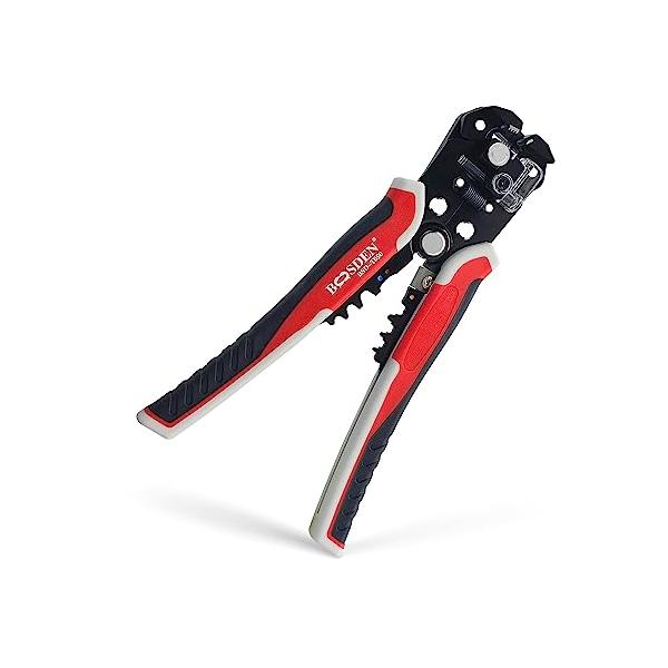 -/ワイヤーストリッパー/BSD-T050・多機能ワイヤーストリッパーワイヤーストリッパー、圧着、切断多機能ツールです。 10 〜 24 AWG の範囲のワイヤのストリッピングがで、幅広い電気工事に適しています。・自動調整ワイヤーストリッパ...