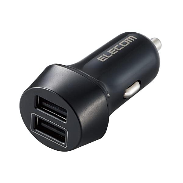 2)抜け防止シリコン付きブラック/合計12W/EC-DC08BK・Size:合計12WStyle:2)抜け防止シリコン付きPatternName:1)単品・パッケージ個数:1・自動車のアクセサリーソケットに差し込むことで、スマートフォンやタ...