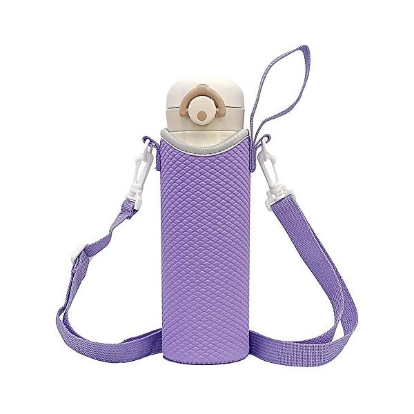 紫/500-600ml/SHUIHUTAO-J-FU6・Color:紫・パッケージ個数:1・水筒とペットボトルに適用弾力性がある特殊な材料で作られて、ボトルのサイズに合わせて広げることができます。ボトル底の直径は6cmから7cmに適用、40...