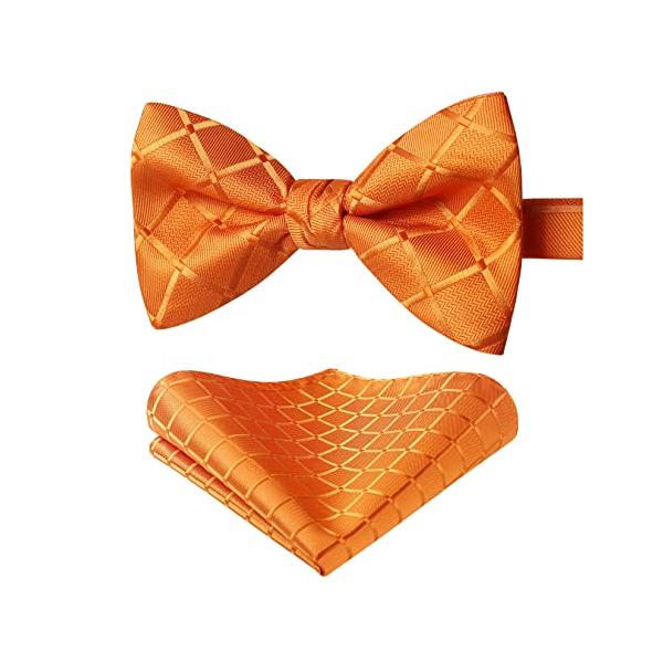 26 オレンジ（チェック）/Free Size/-・Size:Free SizeColor:26 オレンジ（チェック）・??パッケージ情報ポリエステルとシルク製蝶ネクタイ：横12cm X 縦 7cm、首回りは32cm〜52cm調節 ┃ チー...