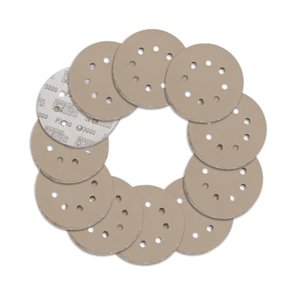 3000番 80枚セットベージュ/125mm/耐水ペーパー 3000番・Style:3000番 80枚セット・パッケージ個数:1・耐水ペーパー 3000番・極細目100枚サンダー ペーパーセット 、耐水ペーパー背面に数字が印刷されており、数...