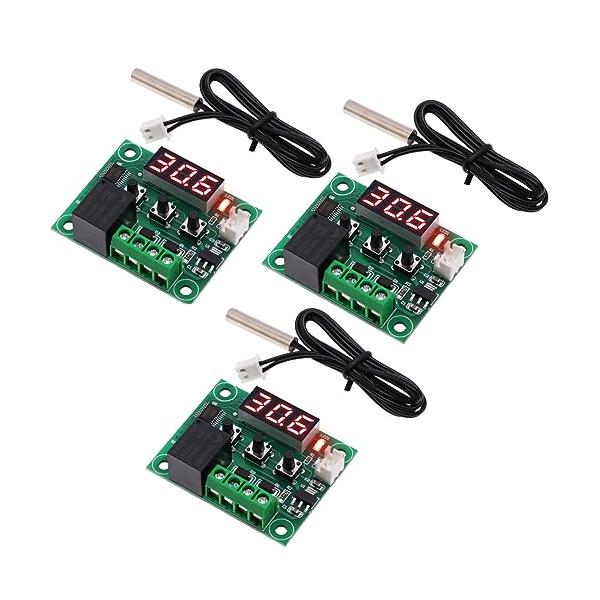 パッケージ個数:1・商品仕様セット内容：3×デジタル温度制御スイッチ、サイズ：48.5mm*40mm*15mm（L*W*H）・温度範囲広い温度測定範囲-50?110℃、誤差0.1℃のみ。温度制御モード：ON/ OFF。・電源電圧入力パワー：...