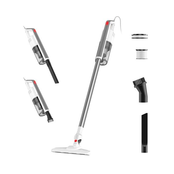 グレー/大/HJ-6300・[3WAYのノズル]この小型掃除機には 3 種類のブラシヘッドが装備されており、さまざまなシナリオのニーズに簡単に対応できます。フラットノズルは狭いスペースの細部清掃に最適。ブラシノズルは布団、ソファ、カーテンな...