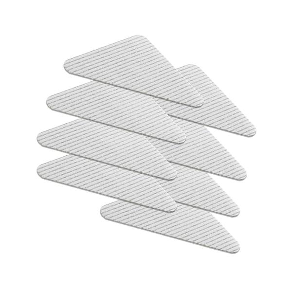 8枚入(三角形)ホワイト/12×12cm/KY-92・Style:8枚入(三角形)・パッケージ個数:1・マットの裏に貼るだけのすべり止めシート(吸着タイプ)です。厚みが薄いのでマットに貼っても邪魔になりません。・キッチンマットやバスマットな...