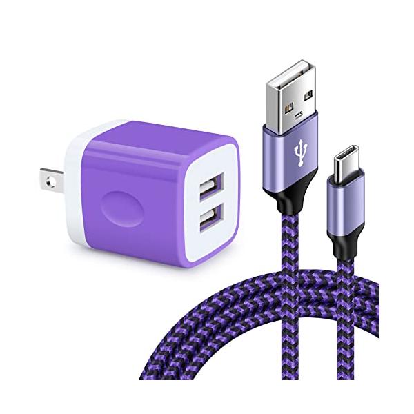 Purple/-/-・Color:Purple・2台同時に充電家庭用コンセントからスマートフォンやタブレットを充電できるAC充電器です。USBポートを2個搭載しているので、スマホやiPhoneなどのUSB充電に対応した機器を、同時に充電する...