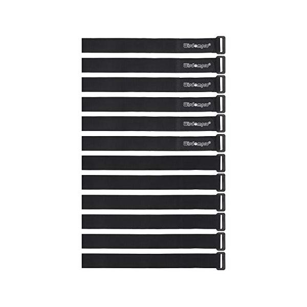ケーブルタイブラック/2.5cmx45.7cm 12本組/Wisdompro-klettband kabelbinder-01・Size:2.5cmx45.7cm 12本組・パッケージ個数:1・商品仕様サイズ：2.5cmx45.7cm（幅x...