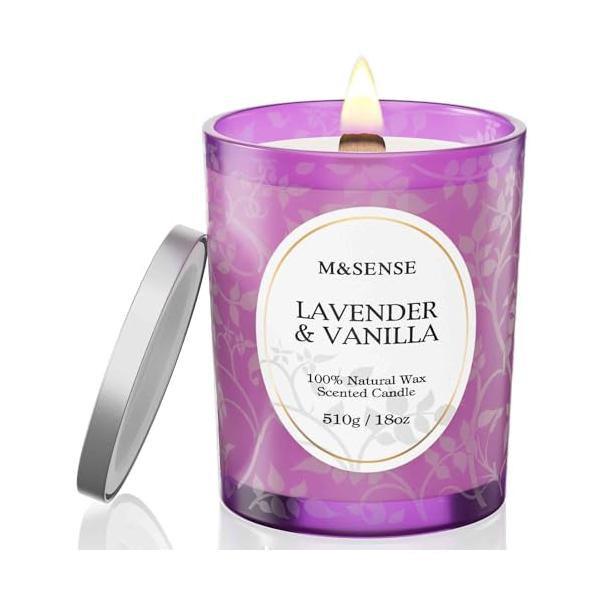 ラベンダー・バニラ/-/MSWK01L13 LavenderVanilla・Color:ラベンダー・バニラ・パッケージ個数:1・「パチパチ木芯キャンドル」 - パチパチキャンドルは、居心地の良い暖炉のような「焚き火の音がするキャンドル」「焚...