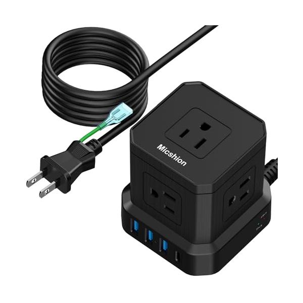 ブラック/5M/TP-VC4U6J・Size:5M・キューブ型電源タップこのタコ足コンセントは、立体集成構造を採用し、コンパクトで省スペースです。キューブ型形状により、電源タップに接続した際も隣のコンセントへの干渉を抑えます。卓上で安定感を...