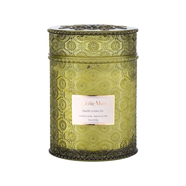 伝統的スターリット・ゴールデン・ファー/-/-・ScentName:スターリット・ゴールデン・ファー・MAELYNコレクション：古代の庭園やヨーロッパの邸宅に着想を得た、エレガントなガラスキャンドル。繊細なフローラル模様のエンボス加工が施さ...