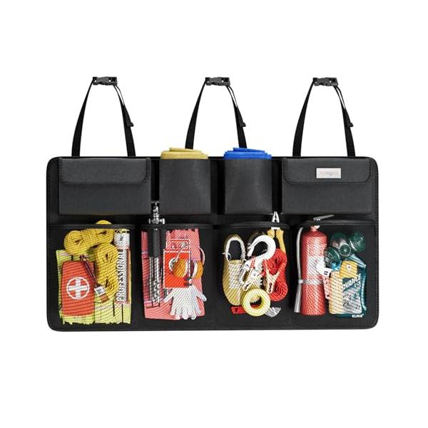 ケースブラック/L-90x46cm/SNW-BLACK01・Size:L-90x46cmColor:ブラック・パッケージ個数:1・??トランクを整理整頓・省スペース設計車の後部座席に取り付けるだけ！散らかりがちな車のトランク内をすっきり整理...