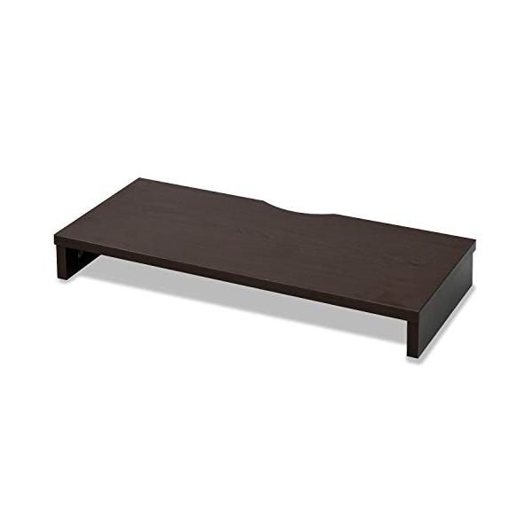 モニター台ココアブラウン/3.幅60cm/MDTS-6025(CCB・Size:3.幅60cmColor:ココアブラウン・パッケージ個数:1・本体サイズ:幅60×奥行25×高さ8cm・内寸:幅56×奥行6cm・耐荷重:15kg・材質:合成樹...