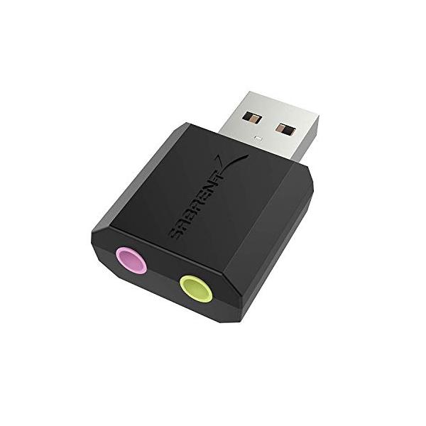 ブラック/USB Type - A/AU-MMSA・Size:USB Type - AColor:ブラック・パッケージ個数:1・外付けサウンドカードAux - USBアダプタは、聞く＋話すの2つの機能をサポートします。さらに、SABRENT...