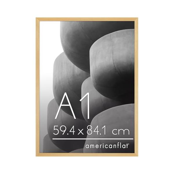1個（単品）ナチュラルオーク/A1/-・Color:ナチュラルオークSize:A1・パッケージ個数:1・理想的なサイズと耐久性のある素材 このA1ポスターフレームは、スリムモールディング（細枠）を採用し、軽量で耐久性に優れたPVC素材を使用...