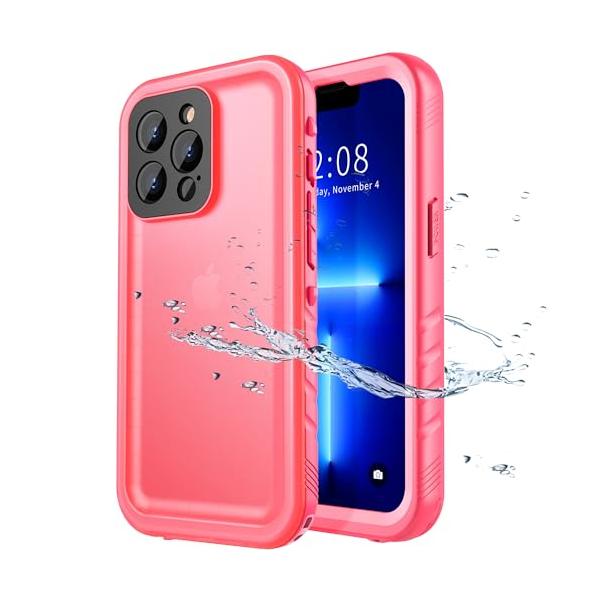 マニュアル(日本語ではない場合があります)。ピンク/iPhone 13 Pro 防水ケース/pour iPhone 13 Pro・Size:iPhone 13 Pro 防水ケースColor:ピンク・IP68規格＆防水いPhone13 Pro...