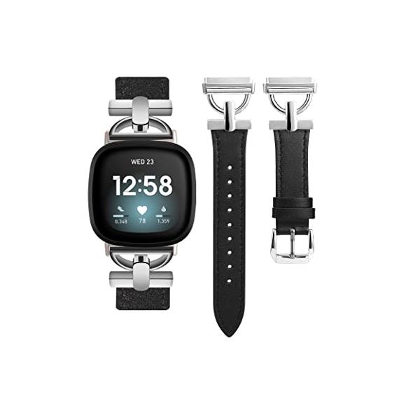 ブラック＋シルバー/-/F3V40-BKSL-JP69・Color:ブラック＋シルバー・??対応機種Fitbit Versa 4/Versa 3/Fitbit Sense 2/Senseに対応、スマートウォッチ本製品には含まれていません。手...