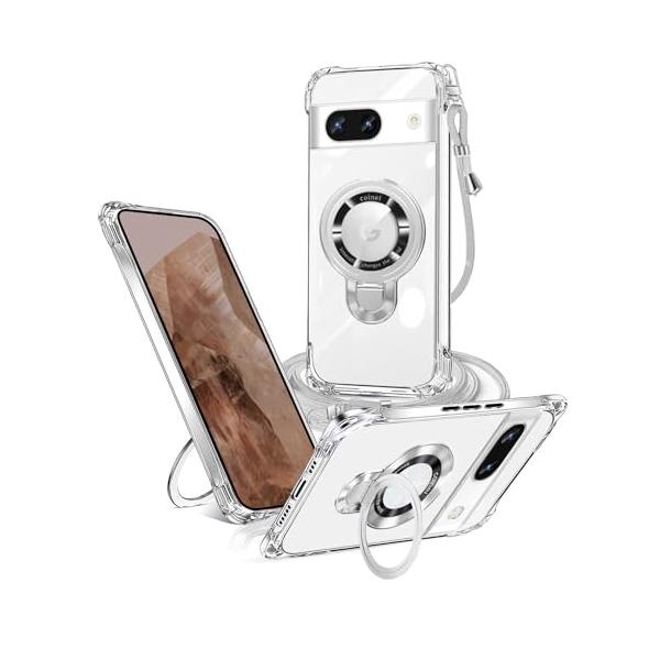 グレー/Google Pixel 8a/ピクセル8a/-・Size:Google Pixel 8a/ピクセル8aColor:グレー・対応機種Pixel 8A 専用設計。透明な背面、場所、カメラ、磁気リングはすべて高材質の材料で作られています...