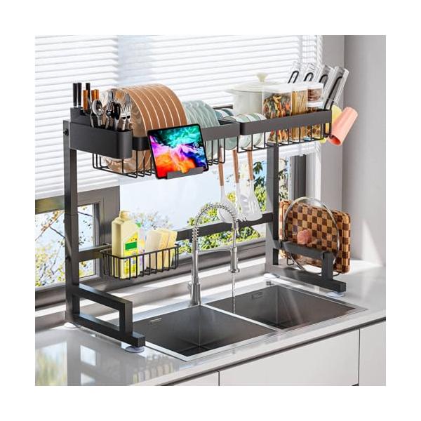 ブラック/大型/Dish Rack 4・Color:ブラックSize:大型・パッケージ個数:1・食器の乾燥と食器の保管