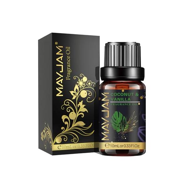 -/10ML/-・FlavorName:ココナッツ・バニラSize:10ML・「ココナッツ・バニラ エッセンシャルオイル」：ココナッツ・バニラアロマオイルとは、植物の香りを保持するように天然植物から抽出された100％天然の農作物（精油）のこ...