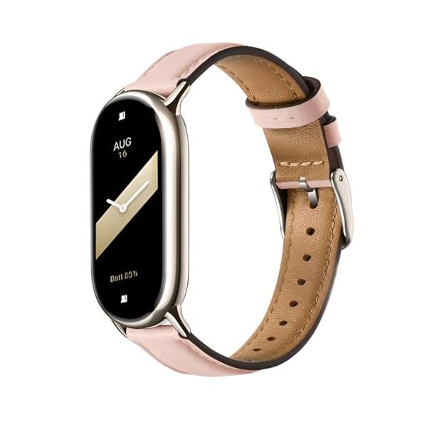 クラシックピンクの砂/シャンパン/-/-・Color:ピンクの砂/シャンパン・ブランド：WFEAGL対応機種コンパチブル mi band 10/9/8 レザー シャオミ スマートバンド10/9/8 替えバンド 用 おしゃれバンド ビジネス ...