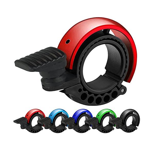 コンパクトレッド/22.2-23.8mm/2J1-QXLD11・Color:レッド・パッケージ個数:1・??[適用性高い] 完全に見えない自転車のベルは、すべてのハンドルバー、マウンテンバイク、レーシングカー、スポーツバイク、子供用バイク、...