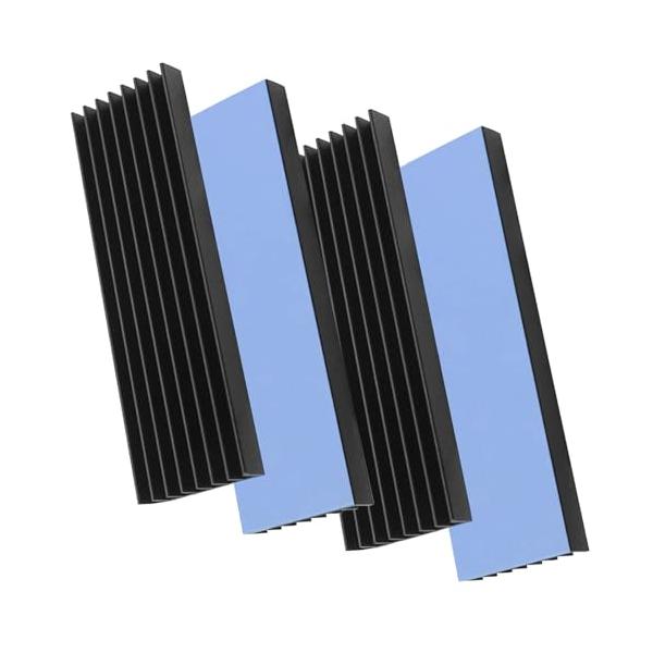 ブラック/-/-・Color:ブラック・1、セット内容：ヒートシンク×4個+ 導熱接着シート×4pcs、サイズ：約70mm*22mm、カラー：ブラック、重量：約61g。・2、高品質材質：高品質な特厚アルミニウム素材で作られています。優れた耐...