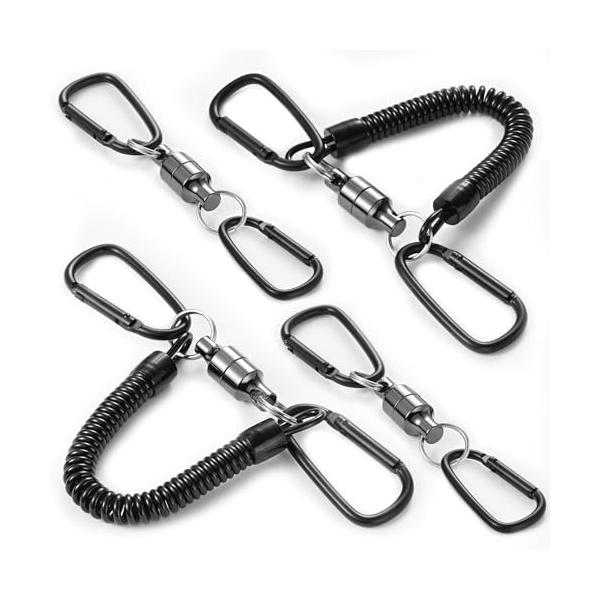 スプリングコード*2ガンメタブラック*4/-/SJBCXK-001・Color:ガンメタブラック*4Style:スプリングコード*2・安心の耐荷重5kg：掛けたいものに対して磁力が不十分だと、ずり落ちたり、振動や衝撃で落下するリスクがありま...