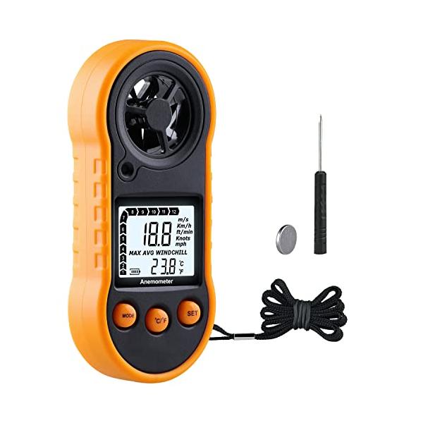 黄/-/-・Color:黄・パッケージ個数:1・??多機能風速計] ?：12レベルのビューフォートスケールで風速（0-30 m / s、0-5860 ft / min、0-55ノット、0-90 km / hr、0-65 mph）を測定するよ...