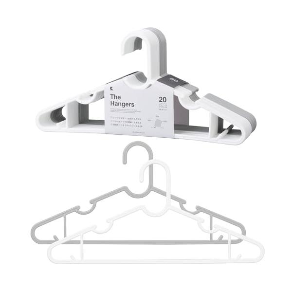 Kogure×THE HANGERSモノクロ/20本組/4573306872467・Color:モノクロSize:20本組Style:Kogure×THE HANGERSPatternName:スリムハンガー・パッケージ個数:1・洗濯物干し...