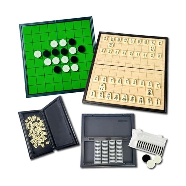 将棋+オセロ/-/-・Color:将棋+オセロ・パッケージ個数:2・マグネット式マグネットは駒に埋め込まれており、ある程度簡単に飛び散る程度の磁力があり、駒を上に乗せてもズレにくく、移動中でも車内で楽しめる。失われやすい性が低く、子どもにと...