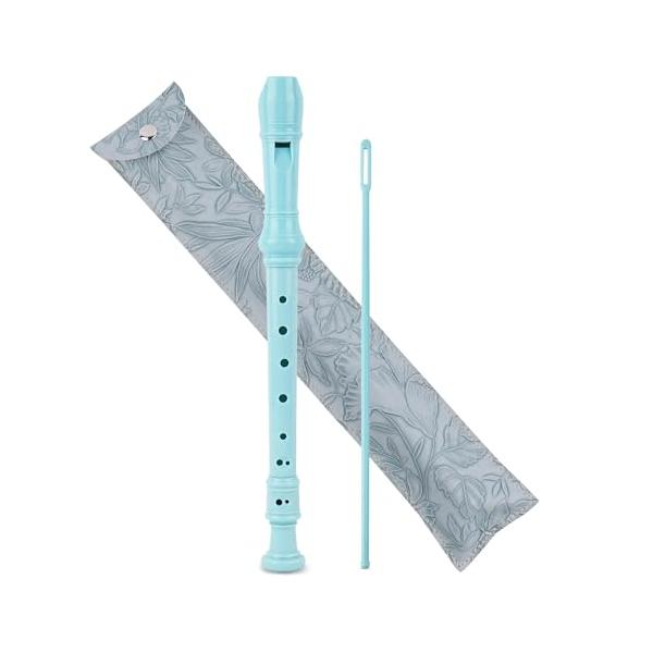 2-Carved Light Blue/ドイツの8ホール/JP-Recorder-2-Carved Light Blue・Size:ドイツの8ホールColor:2-Carved Light Blue・パッケージ個数:1・安定発音絶妙な構造で...