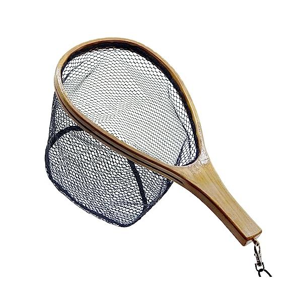 直柄木製/直柄/CW-03-ZB・Style:直柄・商品仕様全長：39cm、開口部サイズ：25cm * 18.5cm、深さ：19cm・美しく耐久性のある素材ランディングネットのフレームは無垢材でできており、プロ仕様のコーティングが施され、丈...