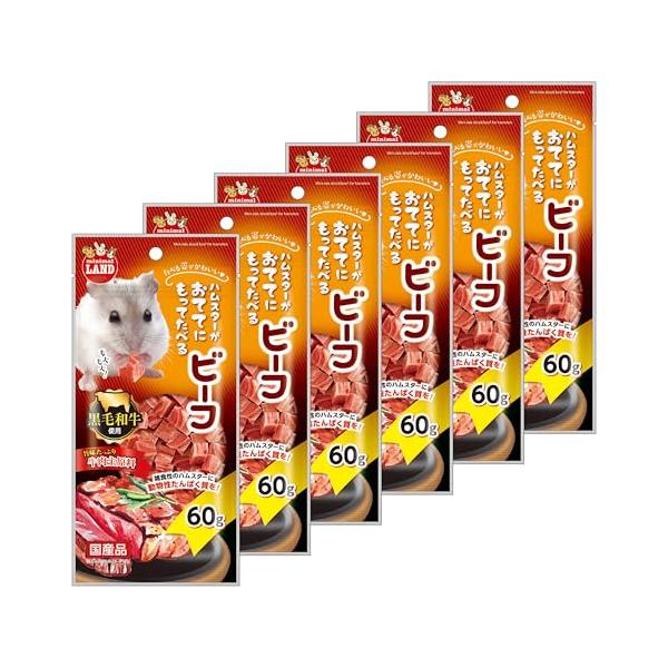 ビーフ/60g×6個/9007081766000・Size:60g×6個・特長ペットに大切な動物性たんぱく質がしっかり補給できる、牛肉が主原料のおやつです。手にもって食べやすいように角切りタイプに仕上げました。国産品です。・●国産品・対象動...