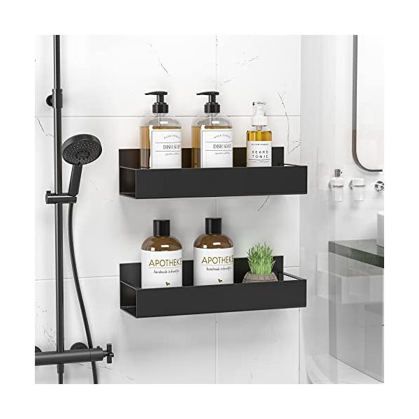 ??主?ブラック/2段式/-・Color:ブラックSize:2段式・バスルーム収納浴室ラックは高品質の素材で作られており、耐久性と安定性抜群。耐用年数が長く、表面は電気泳動+粉体塗装の2層防錆処理を採用しており、錆びません。浴室の雰囲気が調...