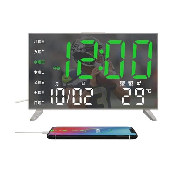 テレビブラック/16×10.3×4.5/CH-10・圧倒的な視認性約16×9.3cmの大型スクリーンに高解像度LEDディスプレイを搭載。表示領域98%のフレームレスデザインで、暗闇でも数字が浮かび上がります。テレビのようなデザインとわずか1...