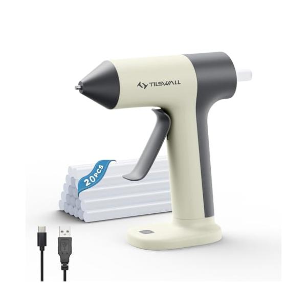 オフホワイト/-/-・Color:オフホワイト・30 秒即起動 &amp; ホットメルト即応電源 ON から 30 秒で使用温度に達し、グルーガンとして即座に DIY 作業や小物修理を開始できる。家庭での急な修理や子供の工作に最適。・200...