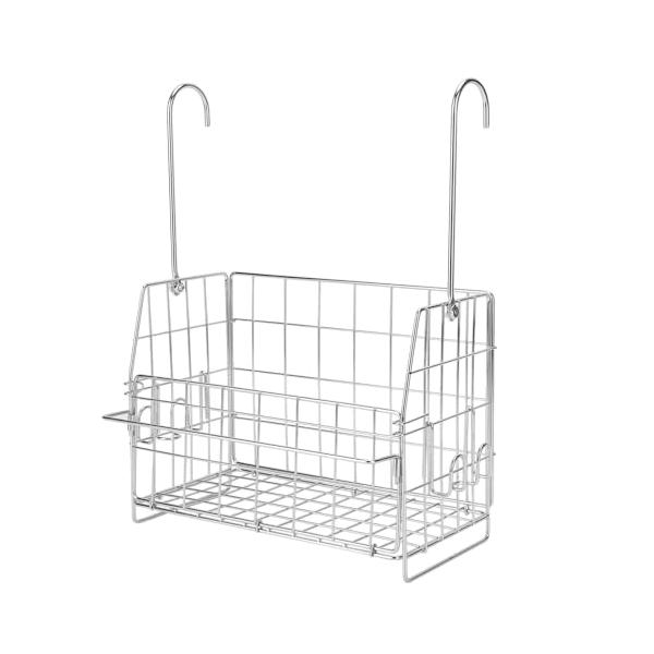 モダンシルバー/Ｌ/raihu24-1・吊り下げ式お風呂ラック：様々なポールのある場所に適用される吊り下げ式デザインは、浴室、キッチン、トイレなどに使用できます。タオルハンガー、洗濯物バー、キッチン、トイレの各種ポールに掛けることができます...